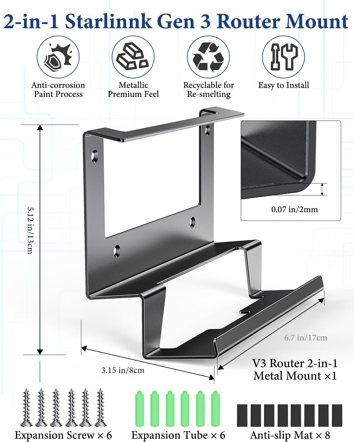 Router Mount for Starlinnk Gen 3, Standard Barbados | Ubuy