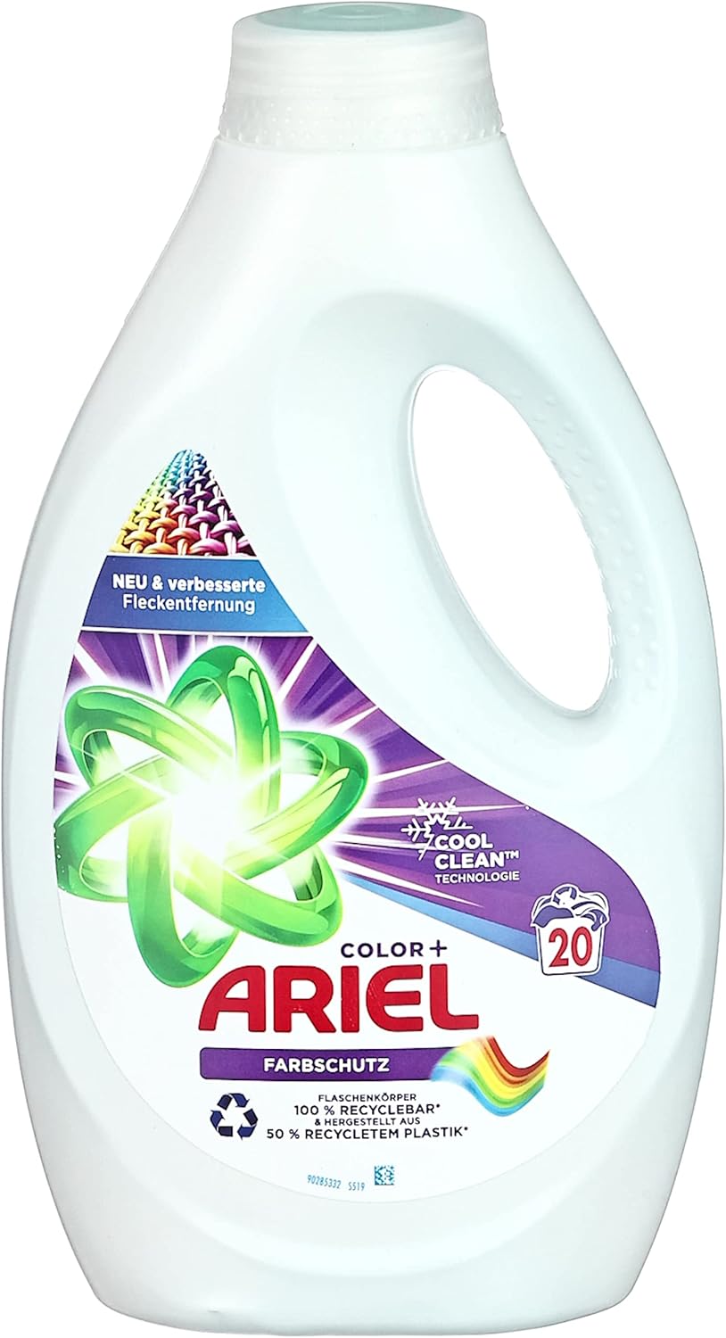 Amazon.com: Ariel Colour 1.1 L, 20 Washes, Liquid Laundry Detergent ...