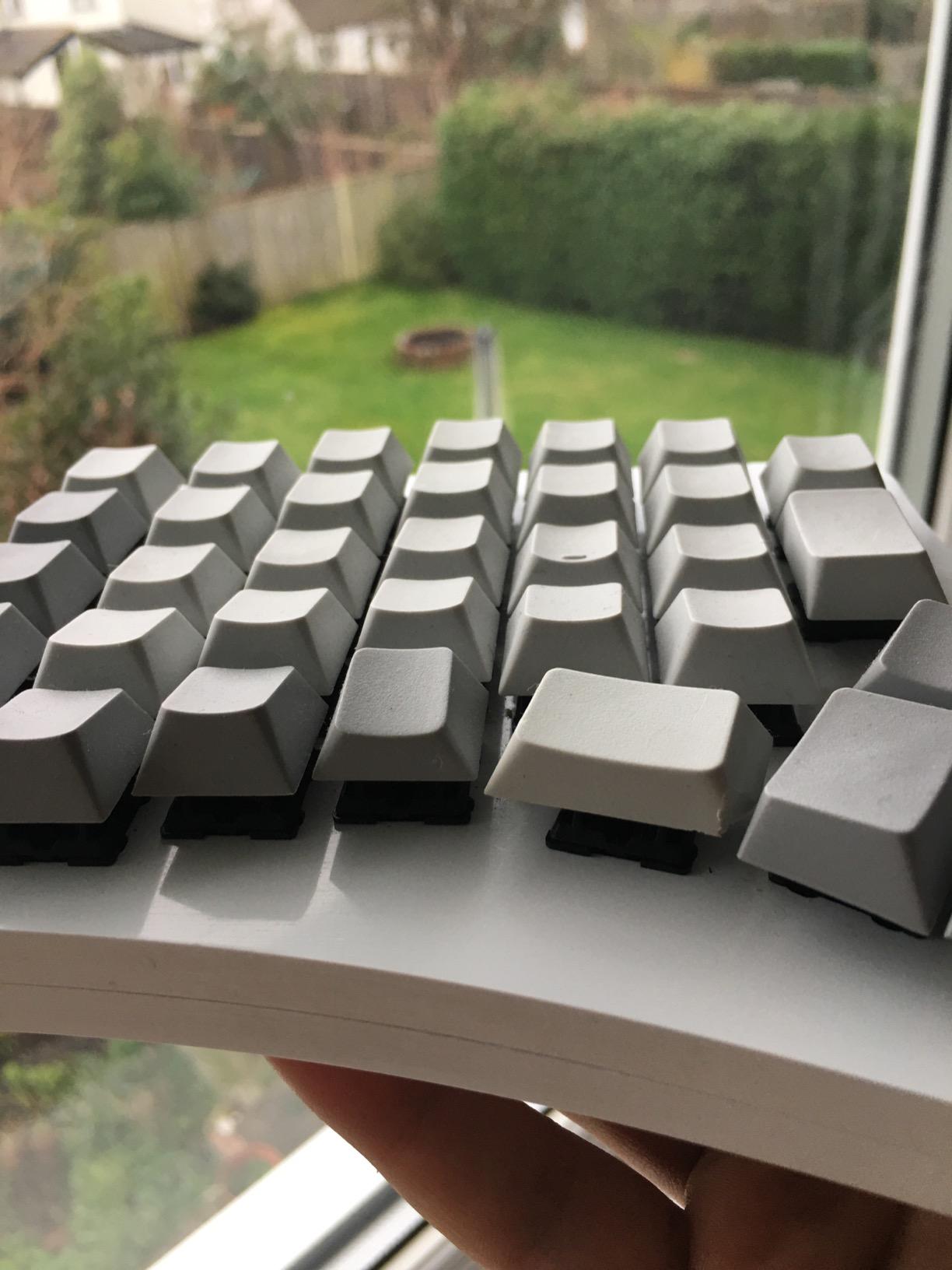 YMDK Cherry Profile Thick PBT Blank Ergodox Keycap Set for Ergo Ergodox ...