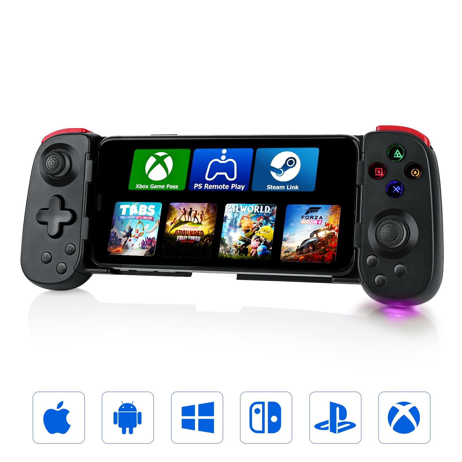 Amazon.com: Bluetooth Mobile Game Controller for iOS & Android, Wireless Retractable Gaming ...