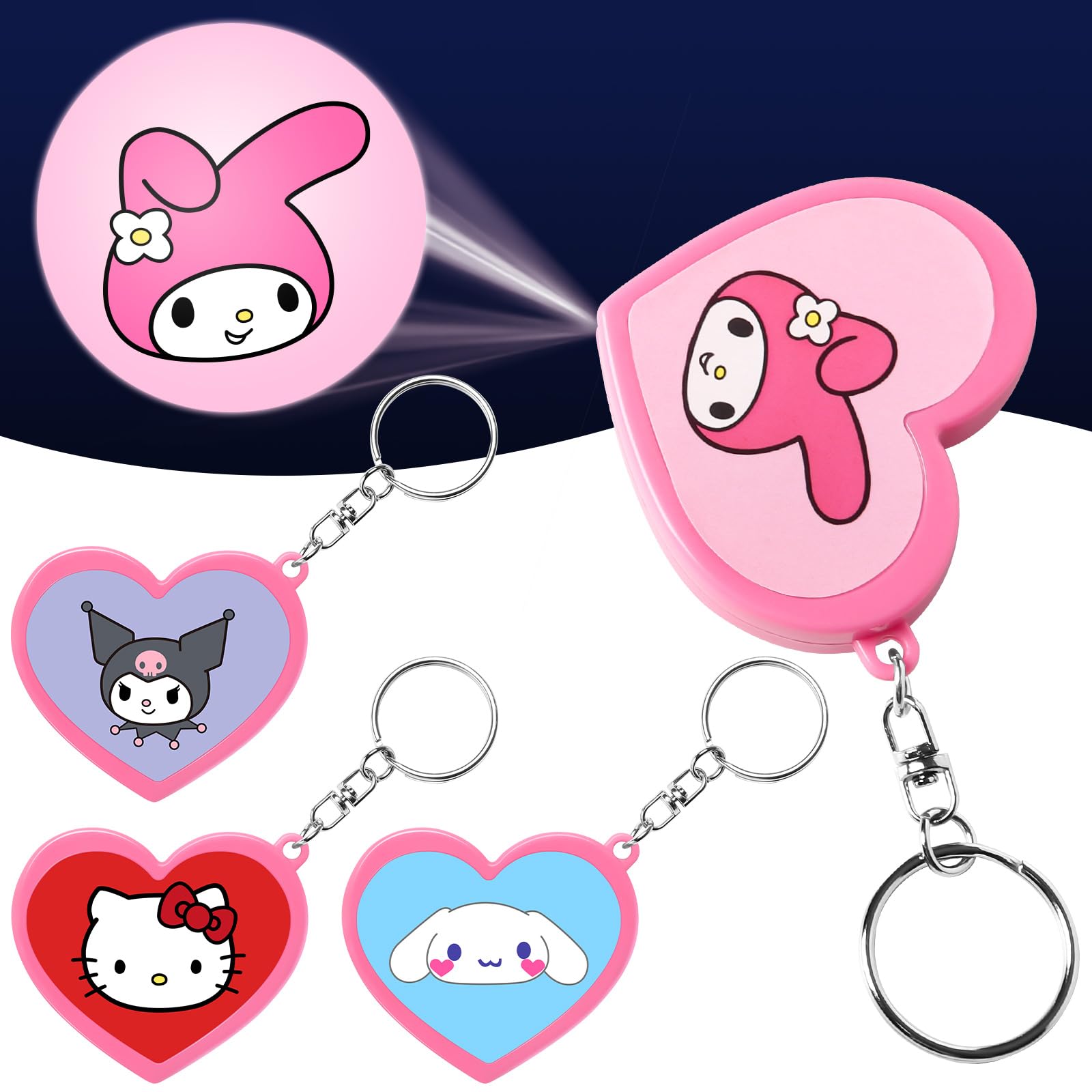 Buy Lidmada Anime Push Button Projector Party Favors Keychains, Pack of ...