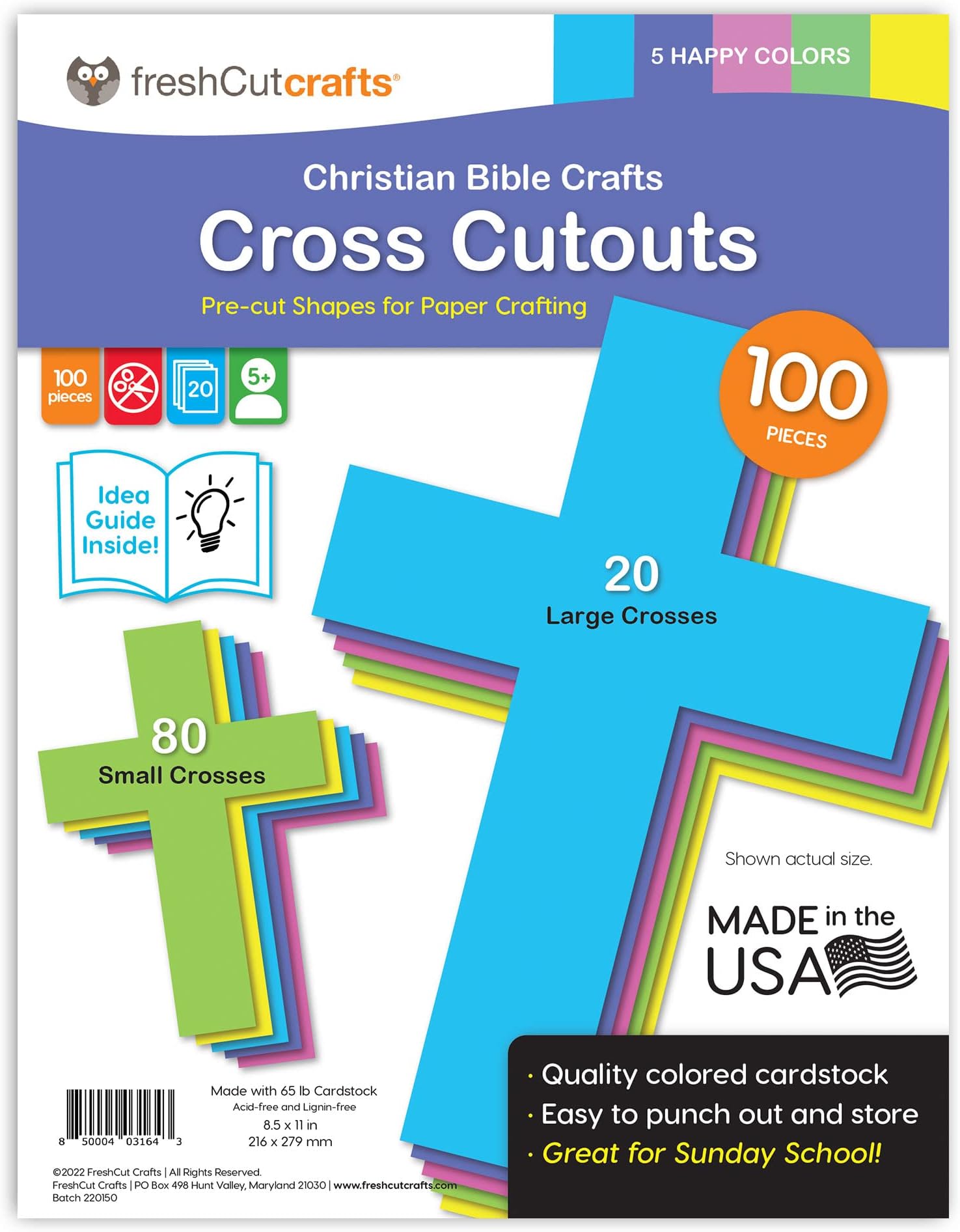 Amazon.com: AnyDesign Boho Cross Cutouts with Glue Points 16 Colors ...