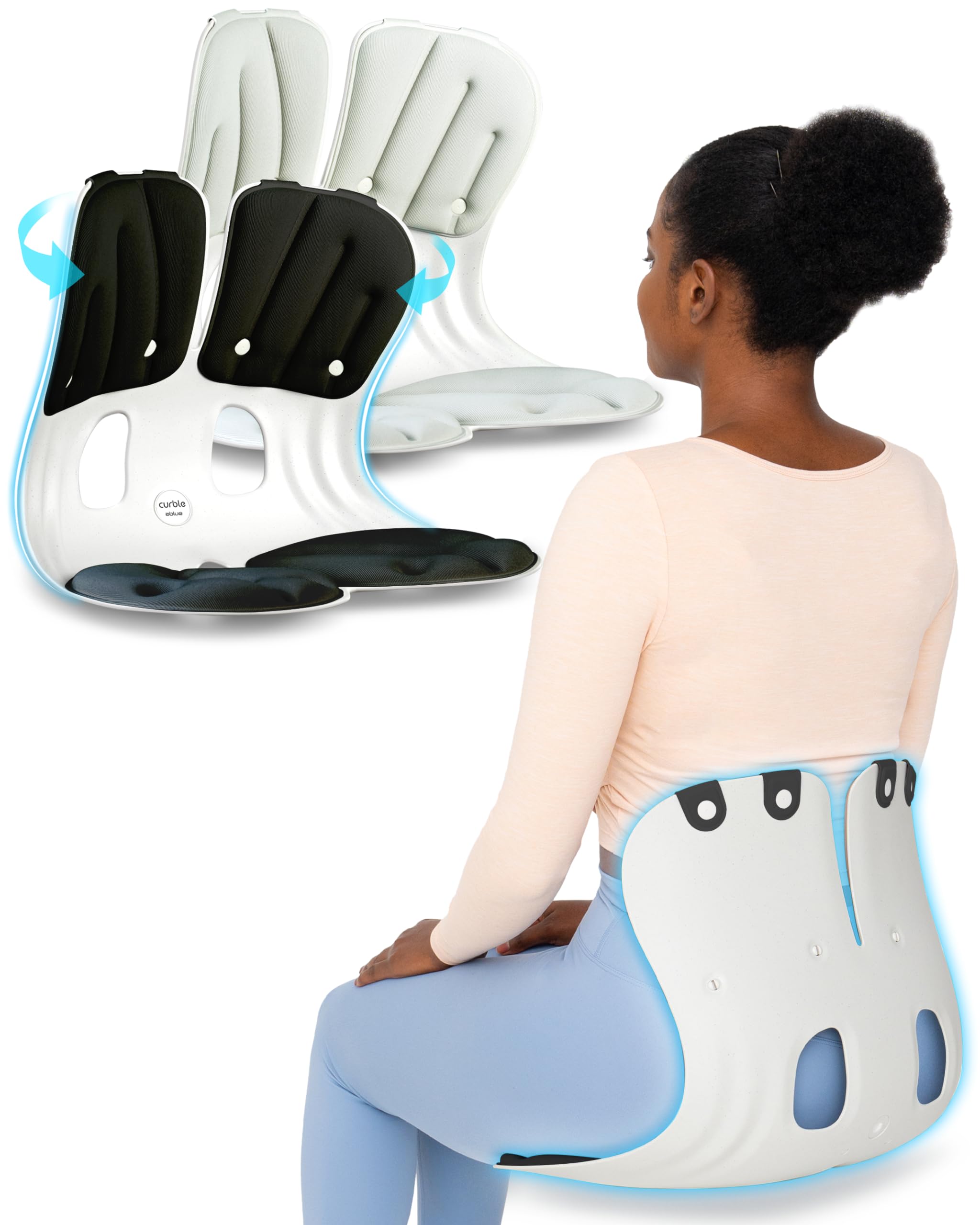 Amazon.com: curble Chair [Adult] Ergonomic Back Support Chair, Lumbar ...