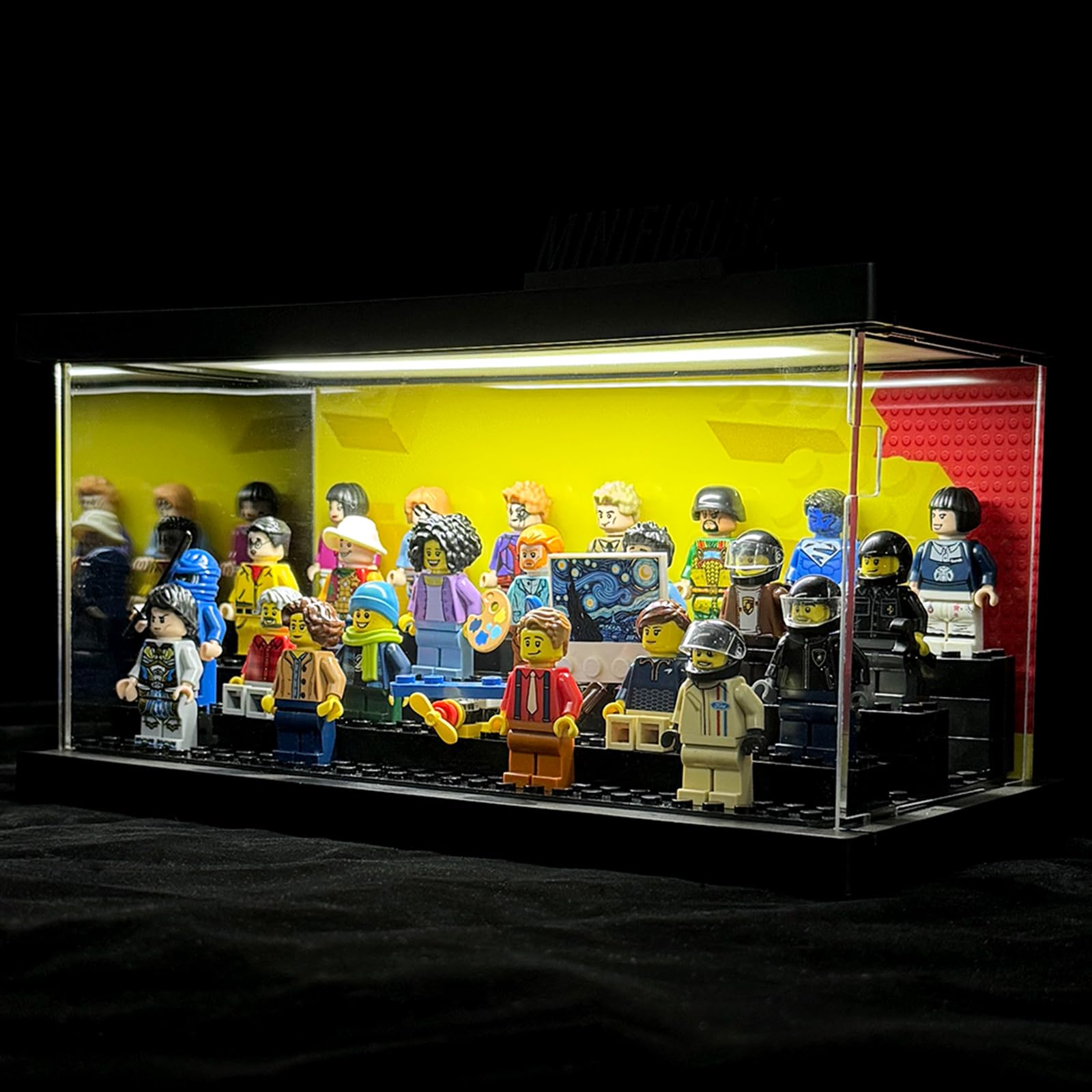 Amazon.com: Minifigure Display Case with LED Lights - Clear Dustproof ...