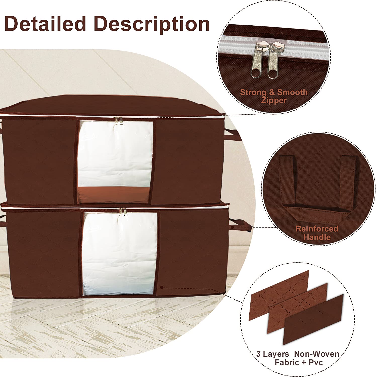 Ragestor ppliessu 90L large clothes storage container closet organizer ...