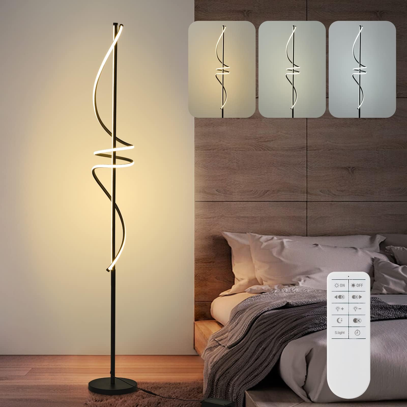 KOSILUM - Lampadaire LED Ultra Design - 126 cm Cascada - Lumière Blanc ...