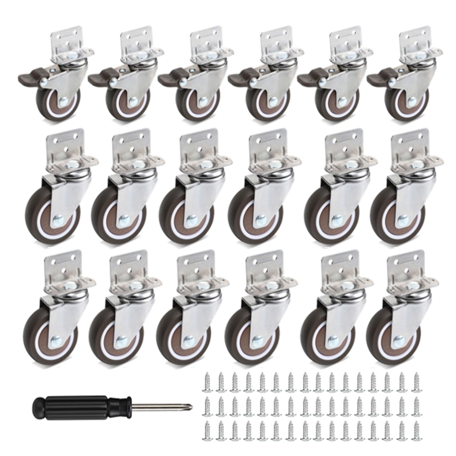 Snapklik.com : Datanly 16 Pack Side Mount Casters
