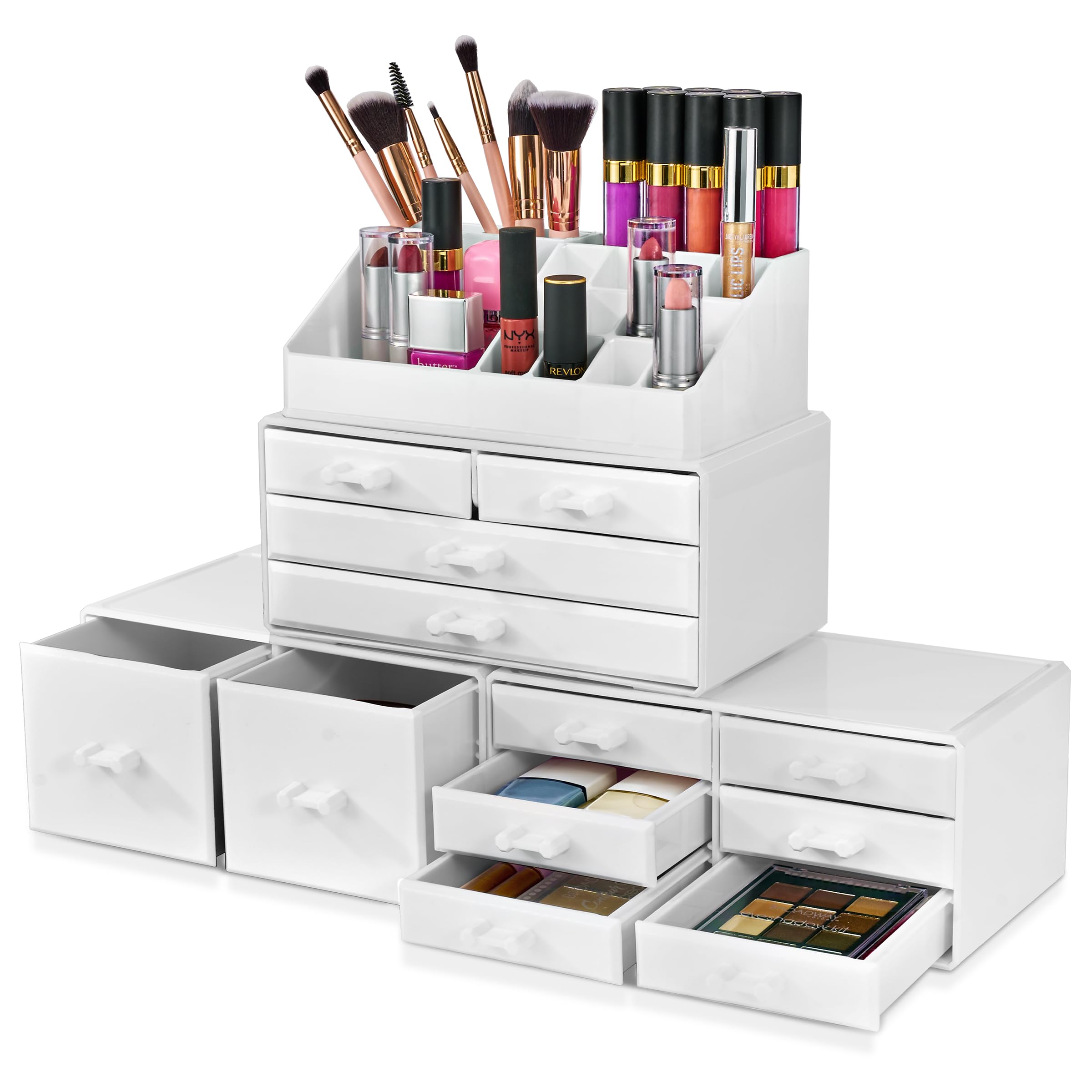 Amazon.com: Sorbus Large Makeup Organizer - Stackable Jewelry & Makeup ...