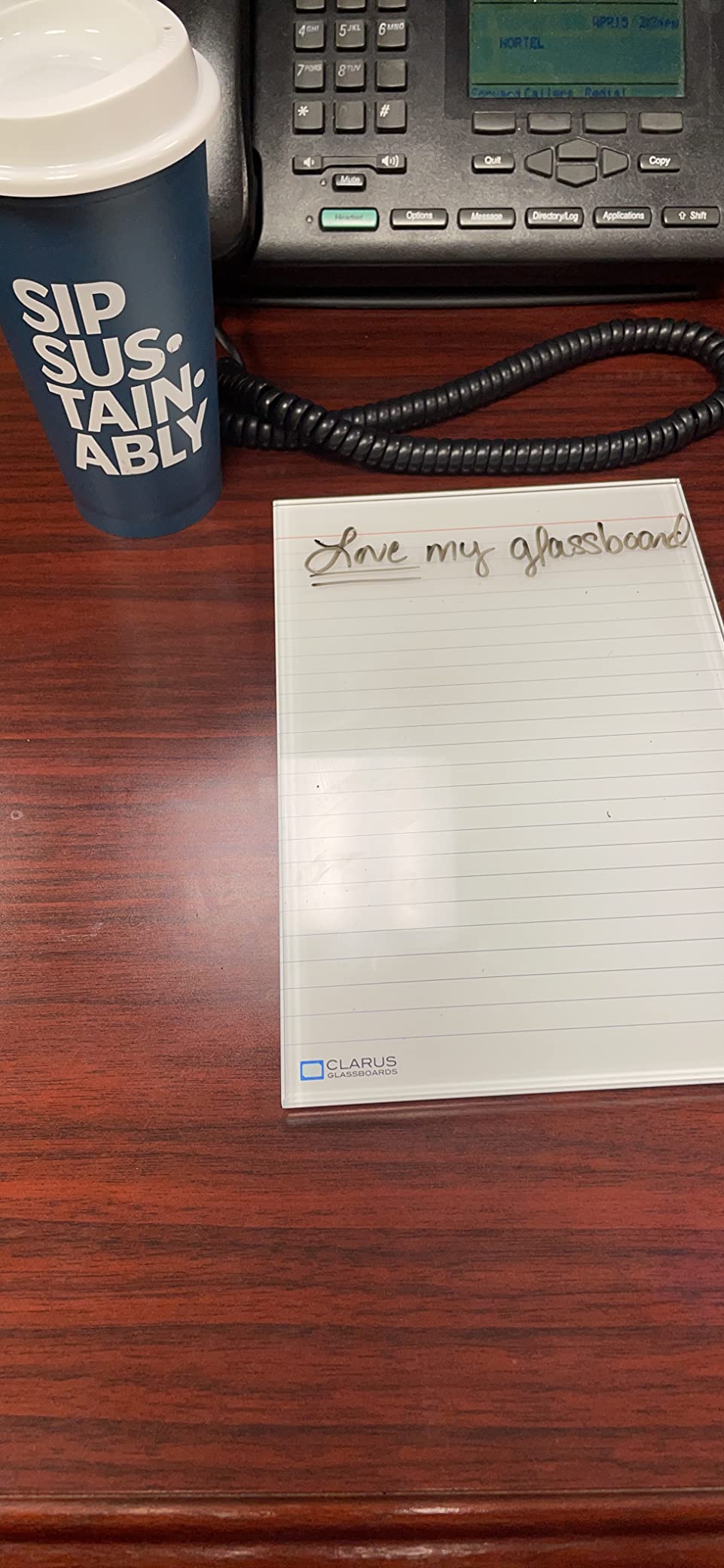 Amazon.com : Classic Ruled Mini Glass Dry Erase Notepad Tablet for ...