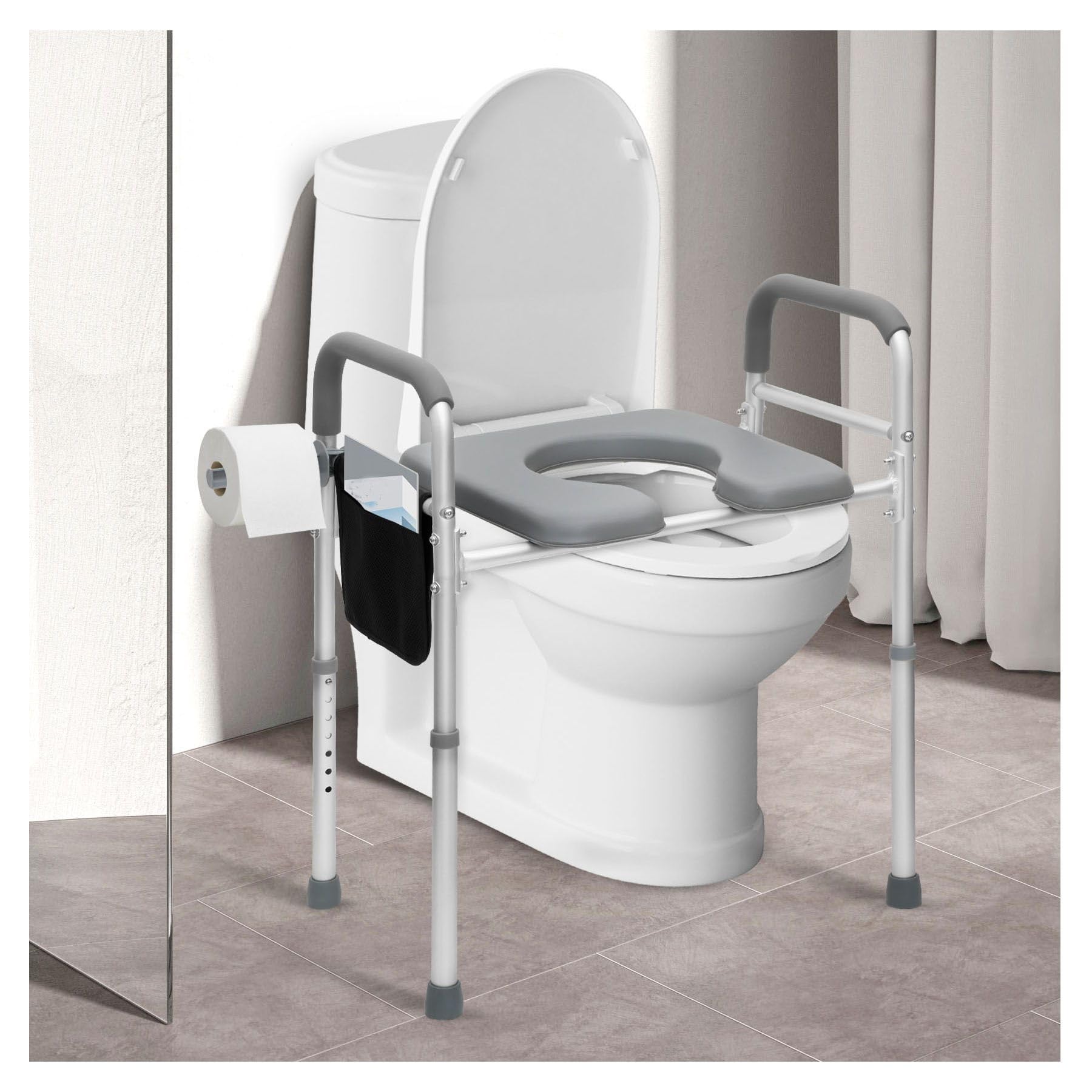 Amazon.com: Toilet Riser with Handles,Toilet Seat Lifter with 360 lb ...