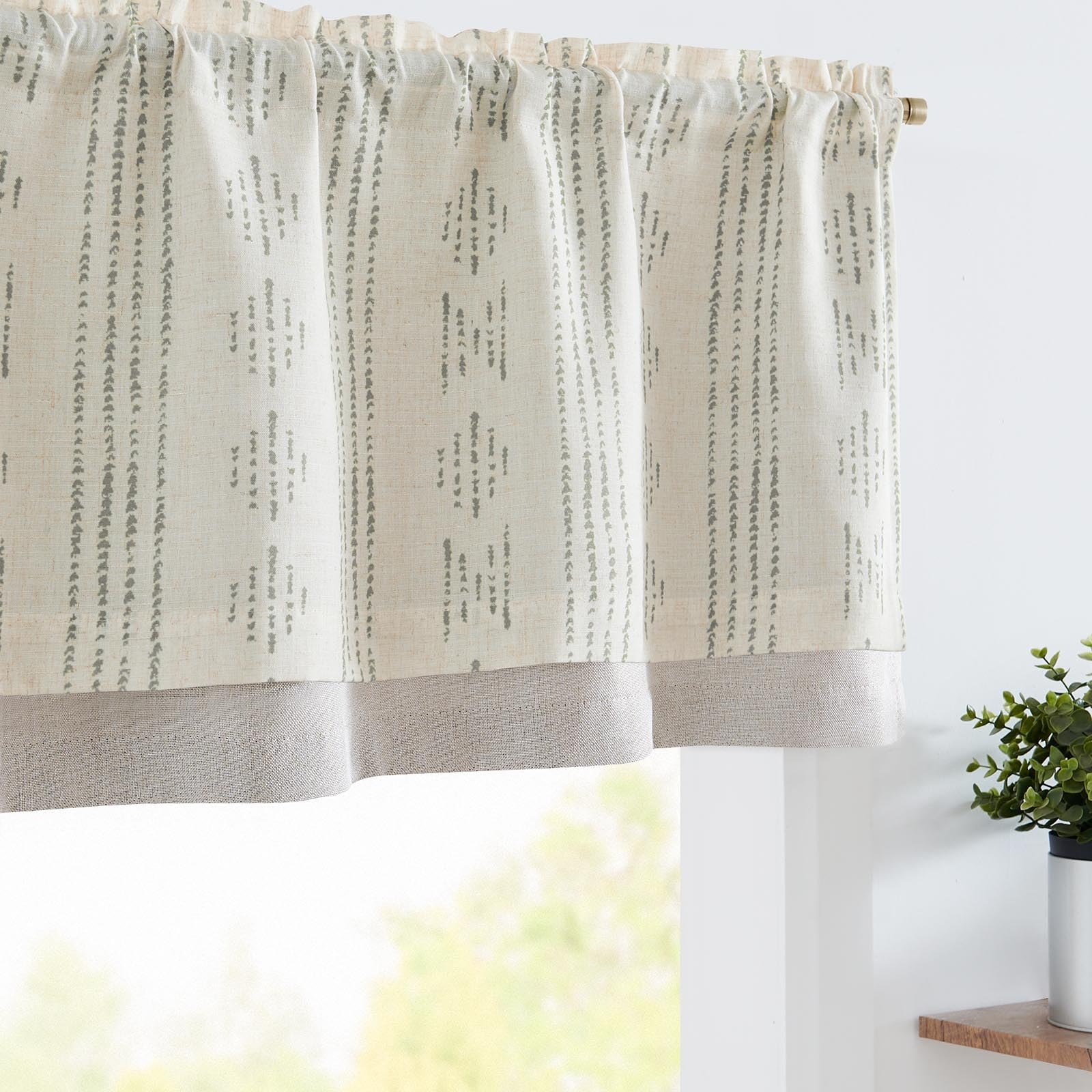 Amazon.com: jinchan Boho Valance Curtain Blackout Kitchen Valance for ...