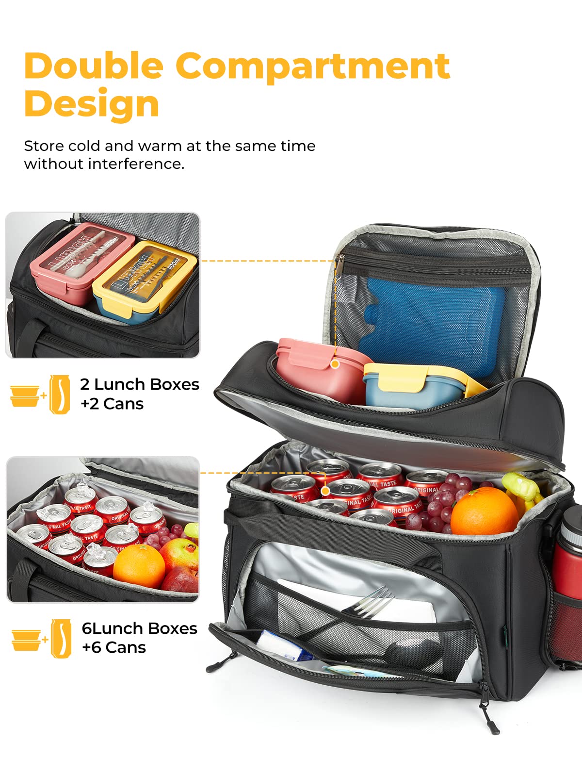 Double Leaves F40C4TMP 30L Extra Large Cooler Bag Insulated Flight ...