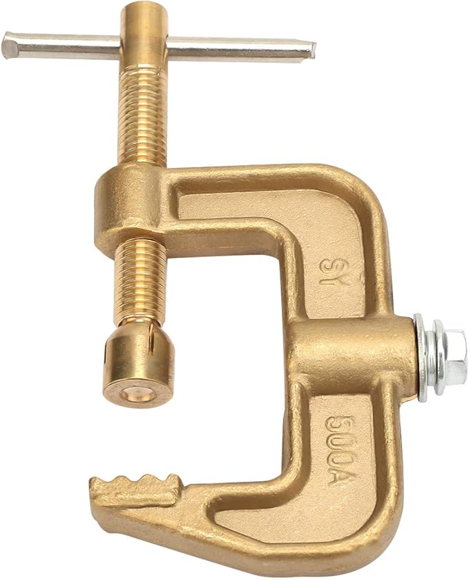 500A G-Type Ground Welding Earth Clamp Brass Fixture Tool for ...