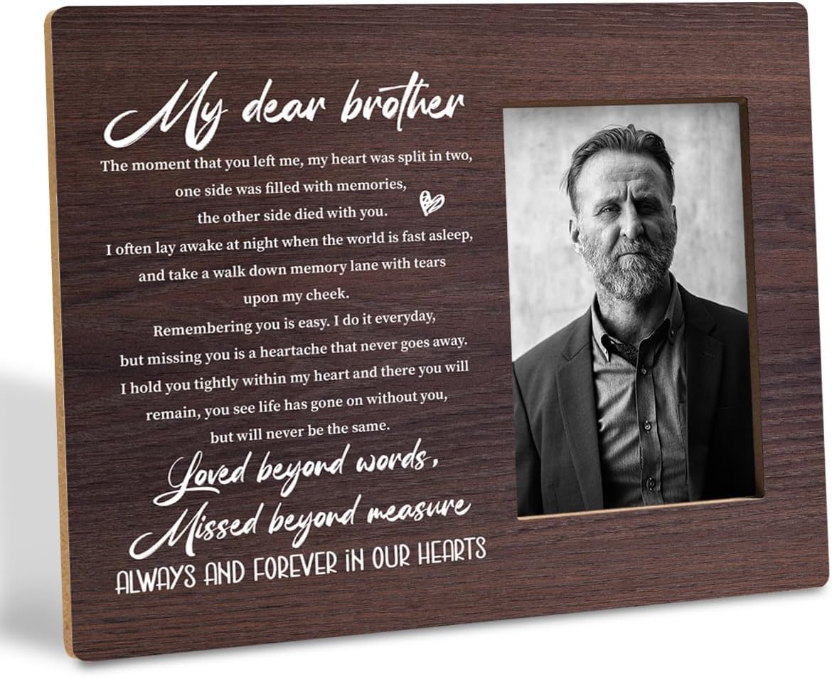 Amazon.com - corner wind Brother Memorial Photo Frame, Bereavement ...