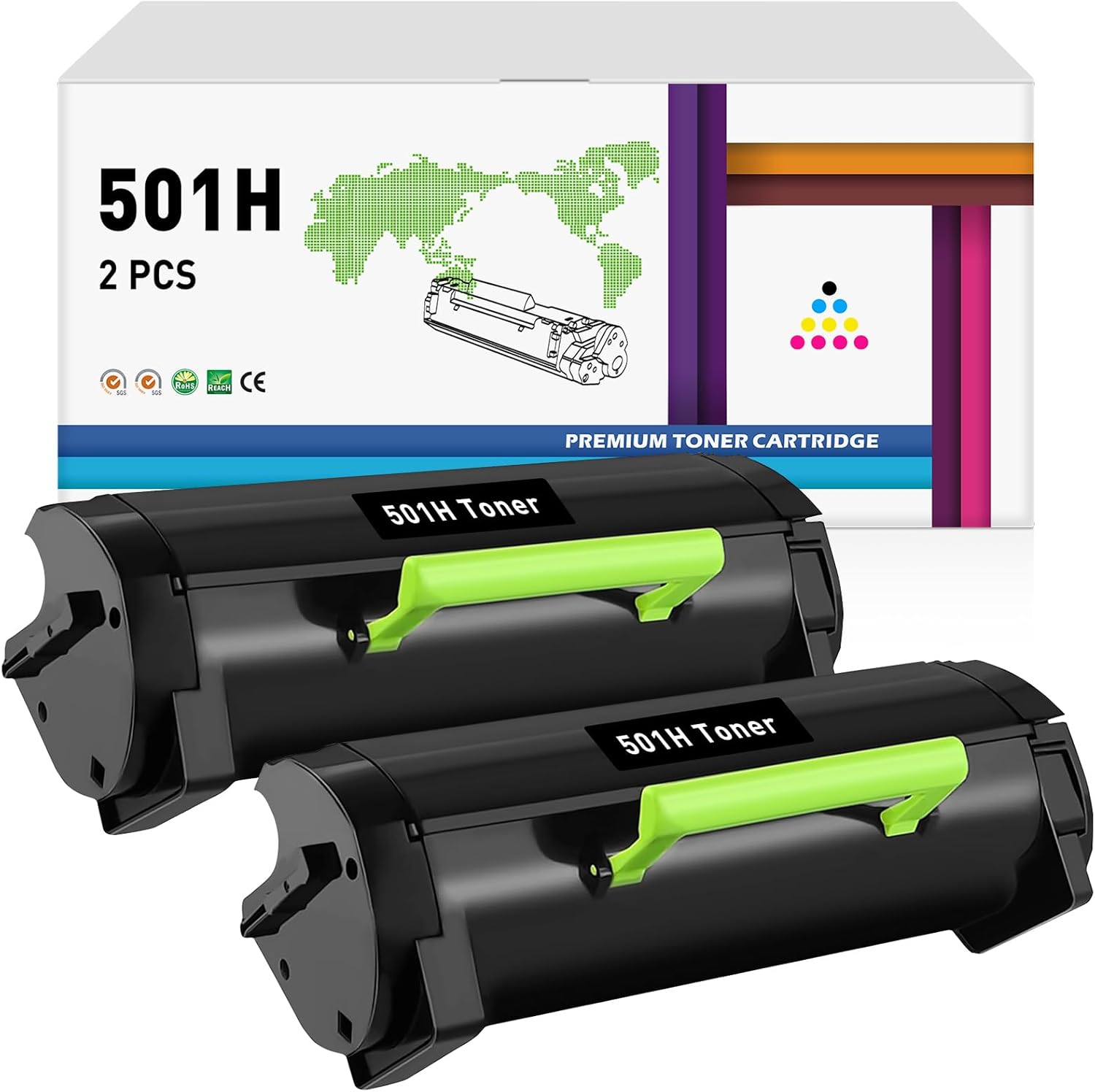 Amazon.com: MasaiMara 50F1H00 501H Toner Cartridge for Lexmark MS310 ...