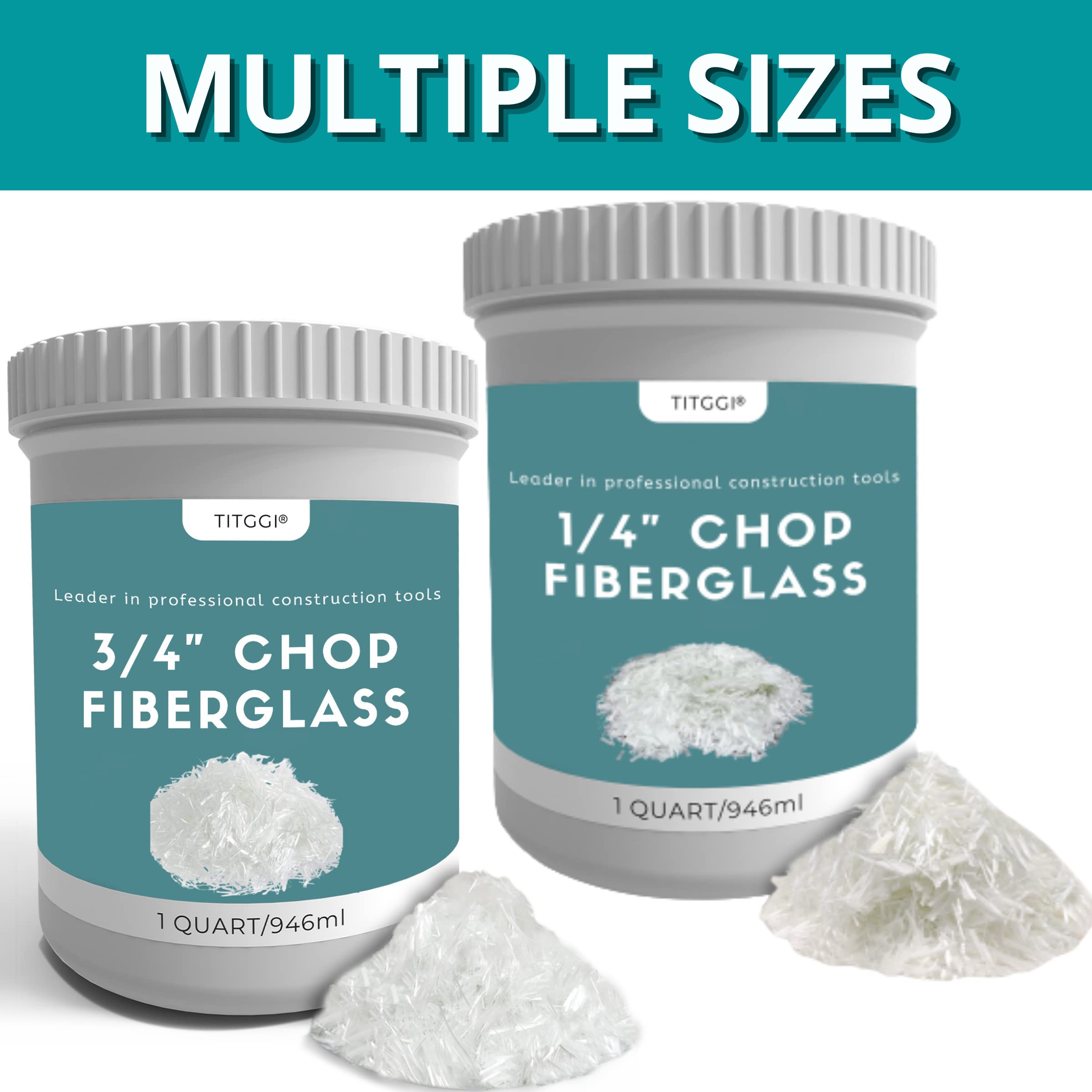 Snapklik.com : 1 Quart Fiberglass Filler (3/4")