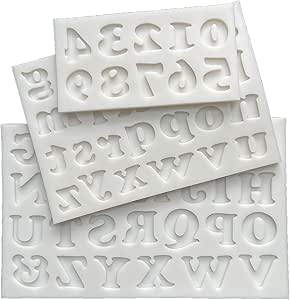 Amazon.com: LVDGE 3-Piece Cooper Letters & Numbers Silicone Mold Set ...