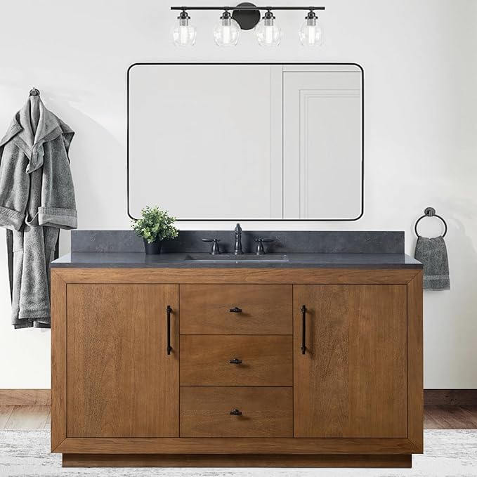 Amazon.com: Vanity Art 60 inch Bathroom Vanity with Single Sink, Modern ...