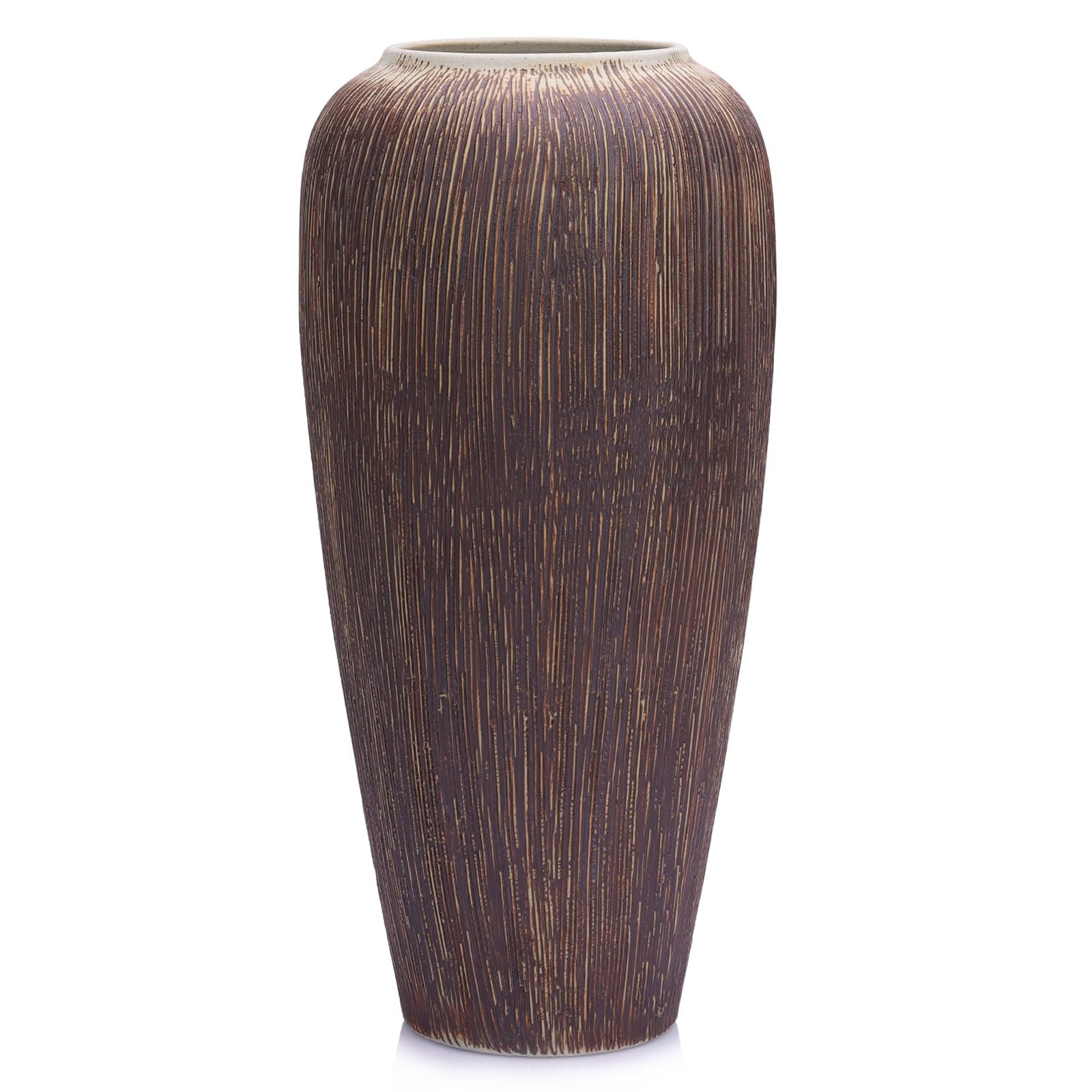 Amazon.com: 13.4" Large Rustic Ceramic Vase, Farmhouse Decor Large ...