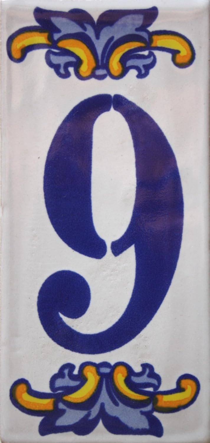 Amazon.com: Villa Mexican Tile House Number Nine : Tools & Home Improvement