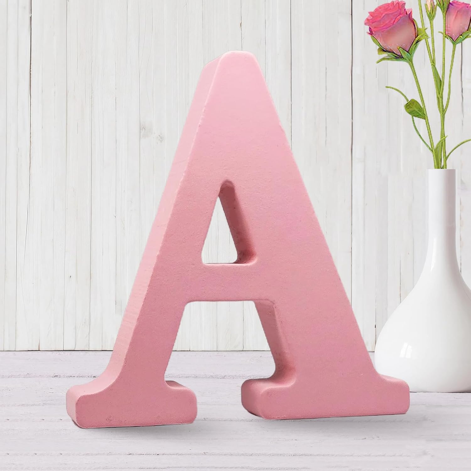 Amazon.com: AOCEAN 6 Inch Pink Wood Letters Unfinished Wooden Letters ...