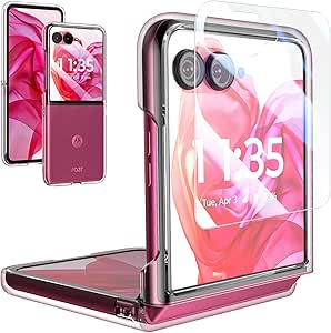 Amazon.com: Foluu Clear Case for Motorola Razr+ (Plus) 2024/2025 with Front Built-in Screen ...