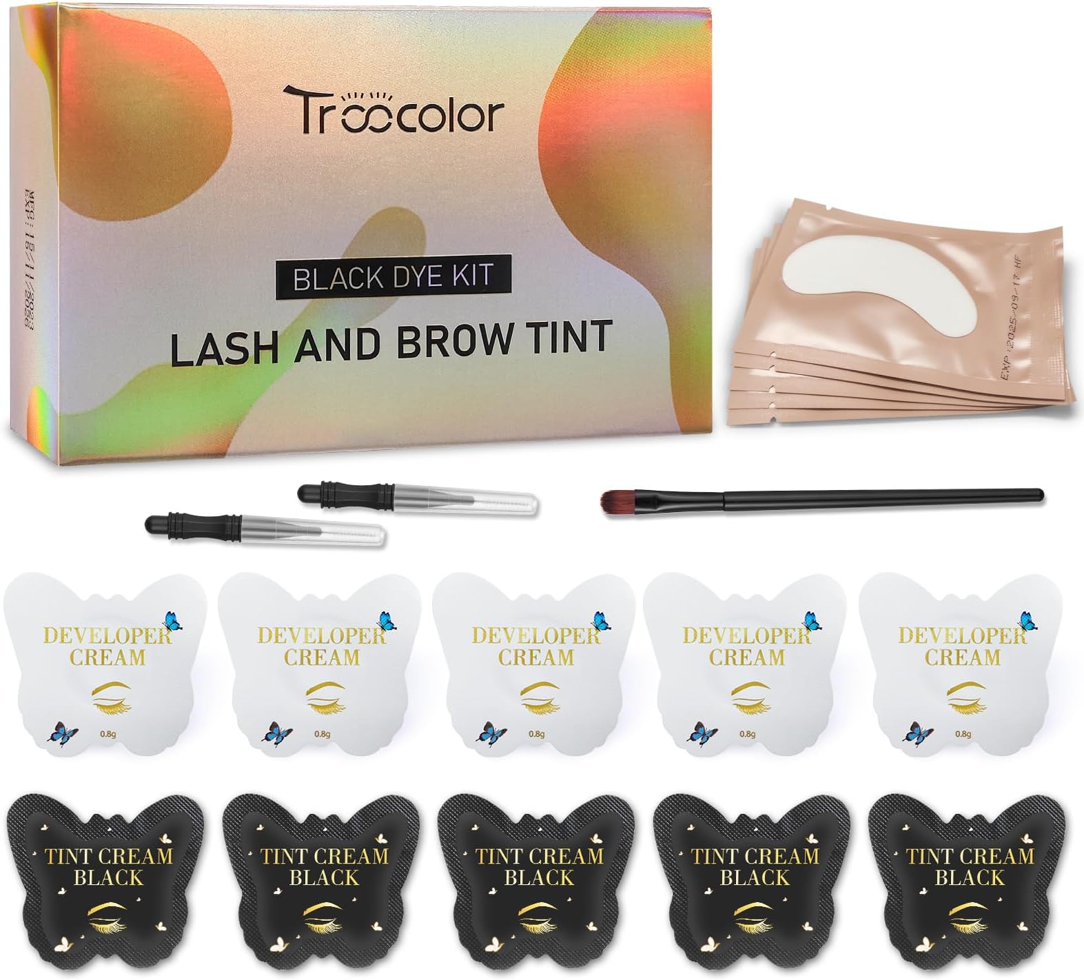 Amazon.com: PERMANIA Black Color Kit for Eyelash & Eyebrow, Semi ...