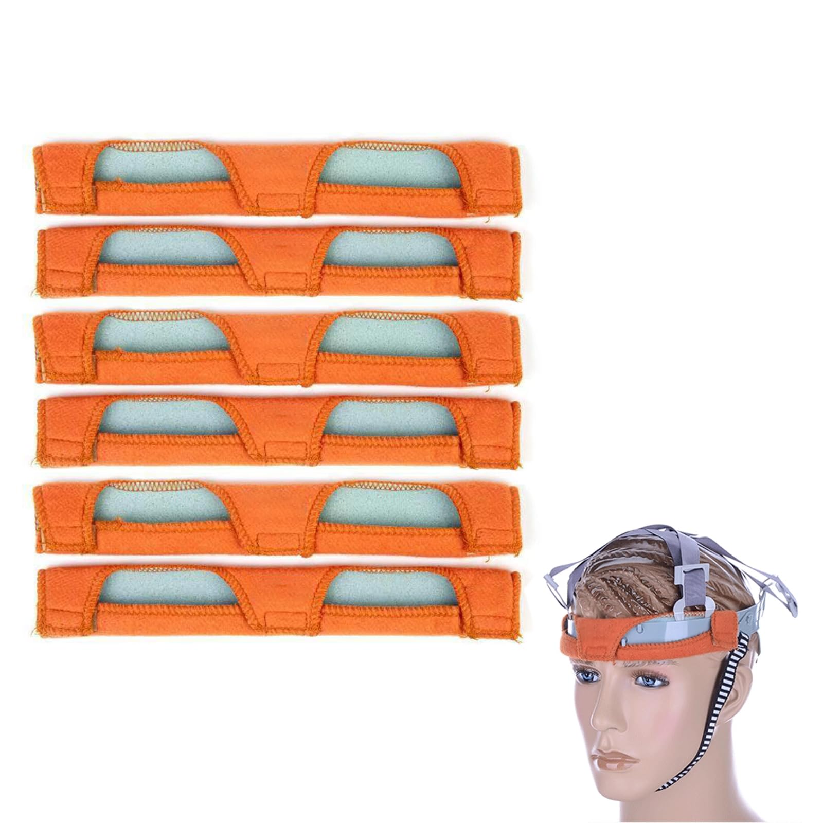 Cotton Sweat Pads For Hard Hat Sofecto 6-Pack Hard Hat Sweatbands ...