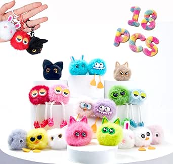 Amazon.com: OMyFav 18 PCs Kids Keychains - Keychain Cute for Birthday ...