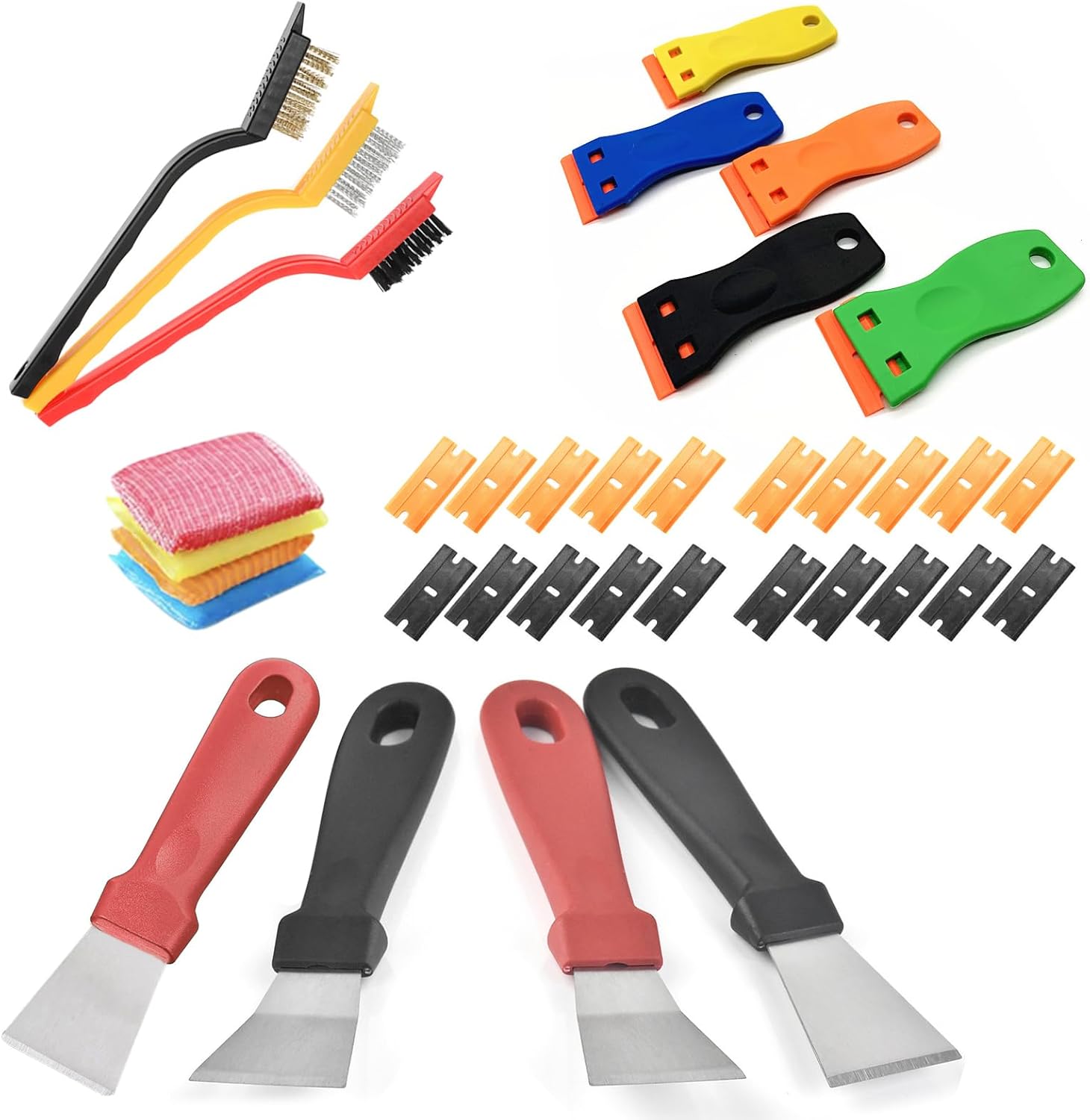 PMELCXD 36 Pcs Plastic Oven Scraper Tool Non Scratch Cleaning Scraper ...