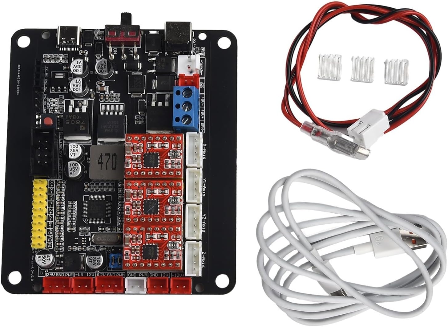 CNC Controller Control Board, 1.1 GRBL Controller Broad 3 Axis Stepper ...