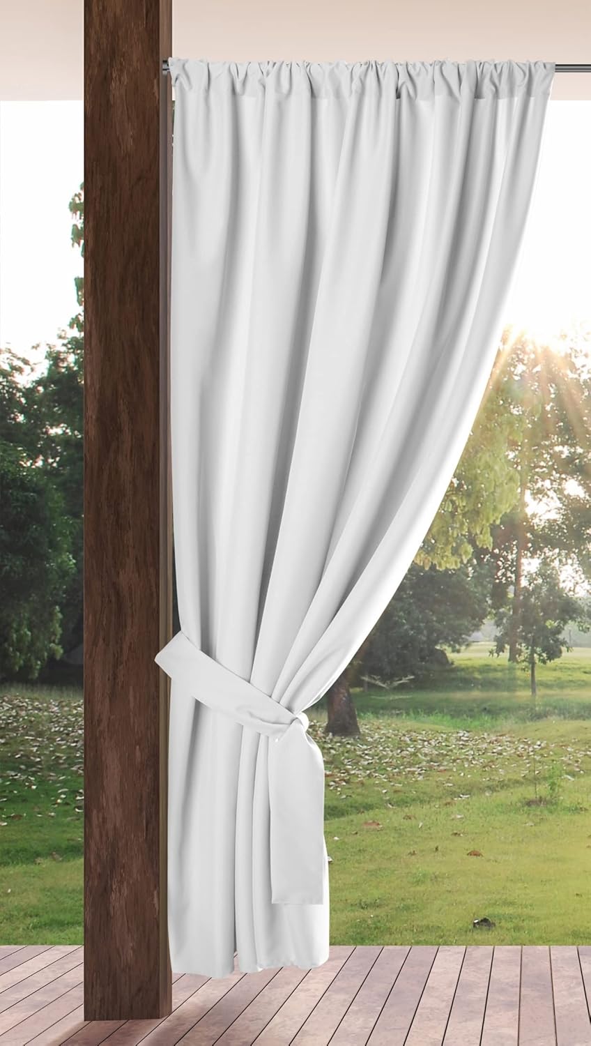 Eurofirany Garden utomhusgardiner med stångfickor – 1 st. Solskydd ...