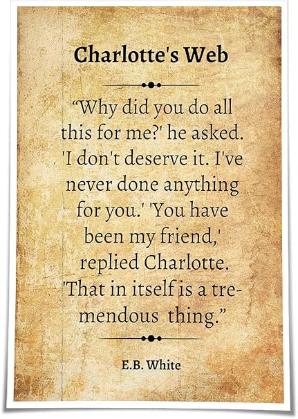 Amazon.com: Charlotte's Web Poem Wall Art Pictures for Bathroom Wall ...