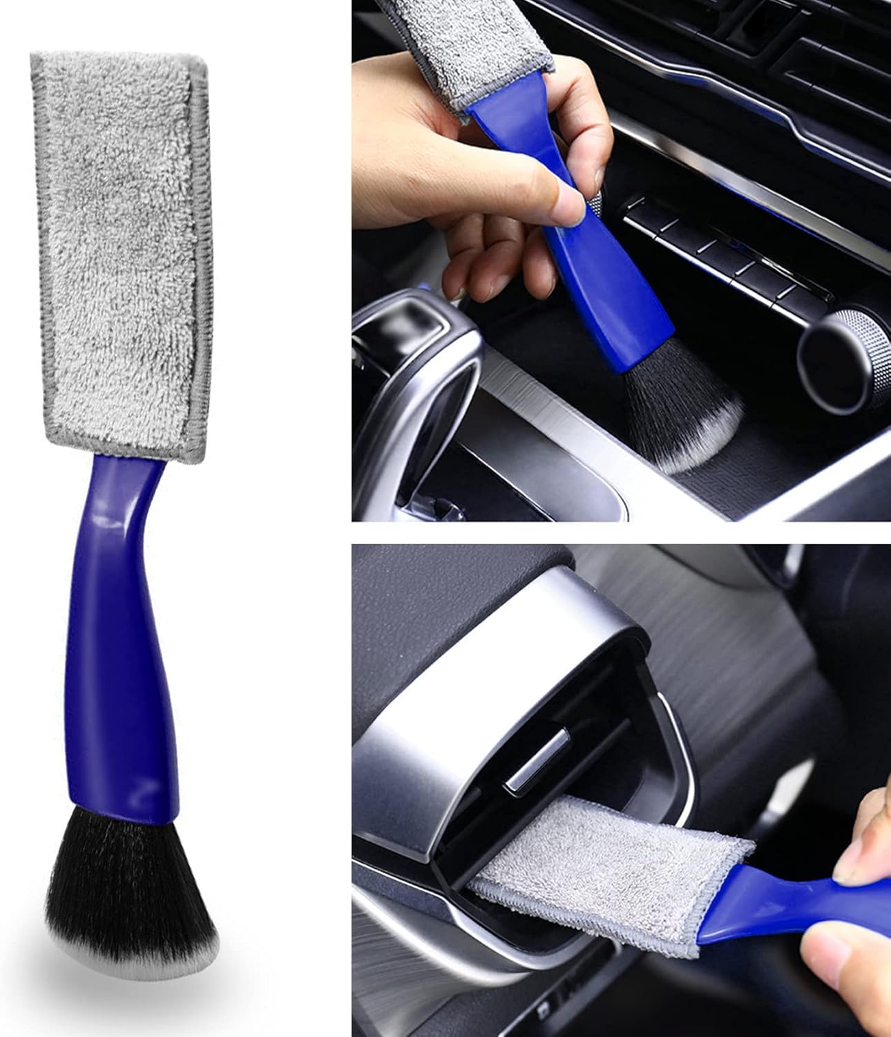 Amazon.com: ASUBHA Double Head Brush for Car Clean, Soft Car Detailing ...