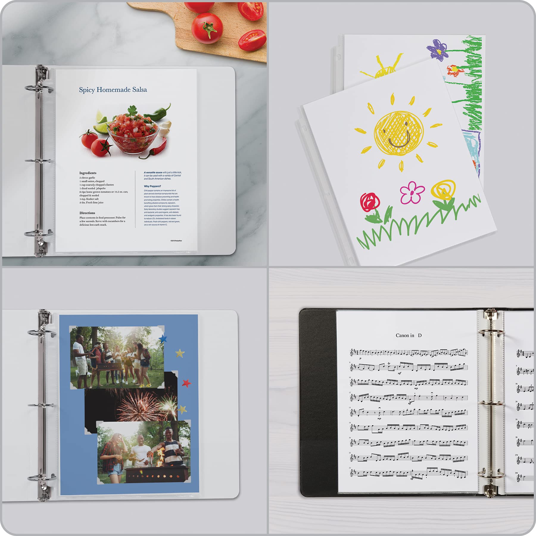 Snapklik.com : Oxford Sheet Protectors, Clear Finish, Top Load, Letter ...