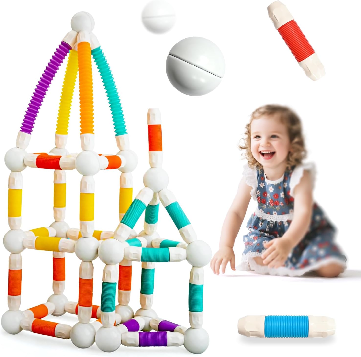 Amazon.com: Telescopic Magnetic Building Sticks STEM Toy for Kids ...