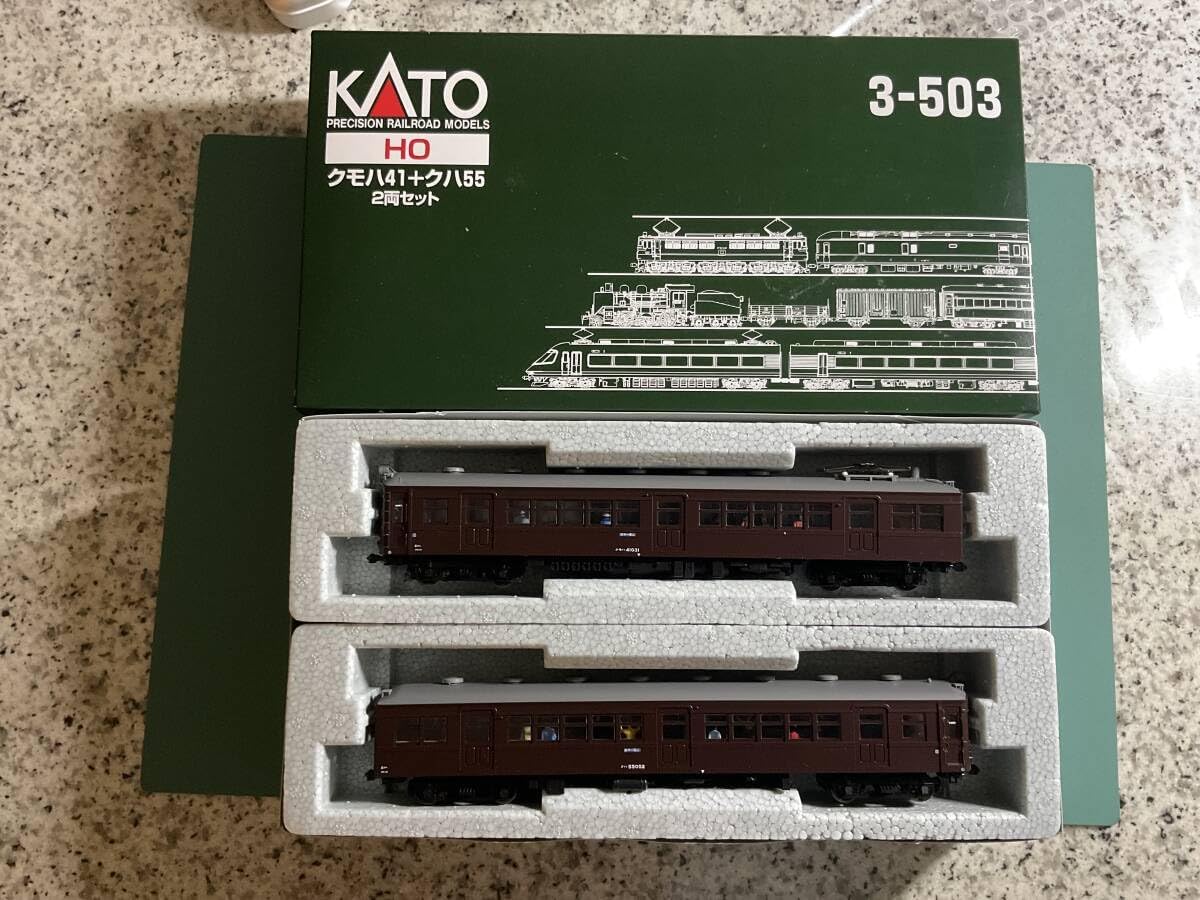 Amazon | KATO HOゲージ クモハ41+ クハ55 2両セット 福塩線 3-503 パーツ 室内灯 乗客人形 取付け済み | 鉄道模型 通販