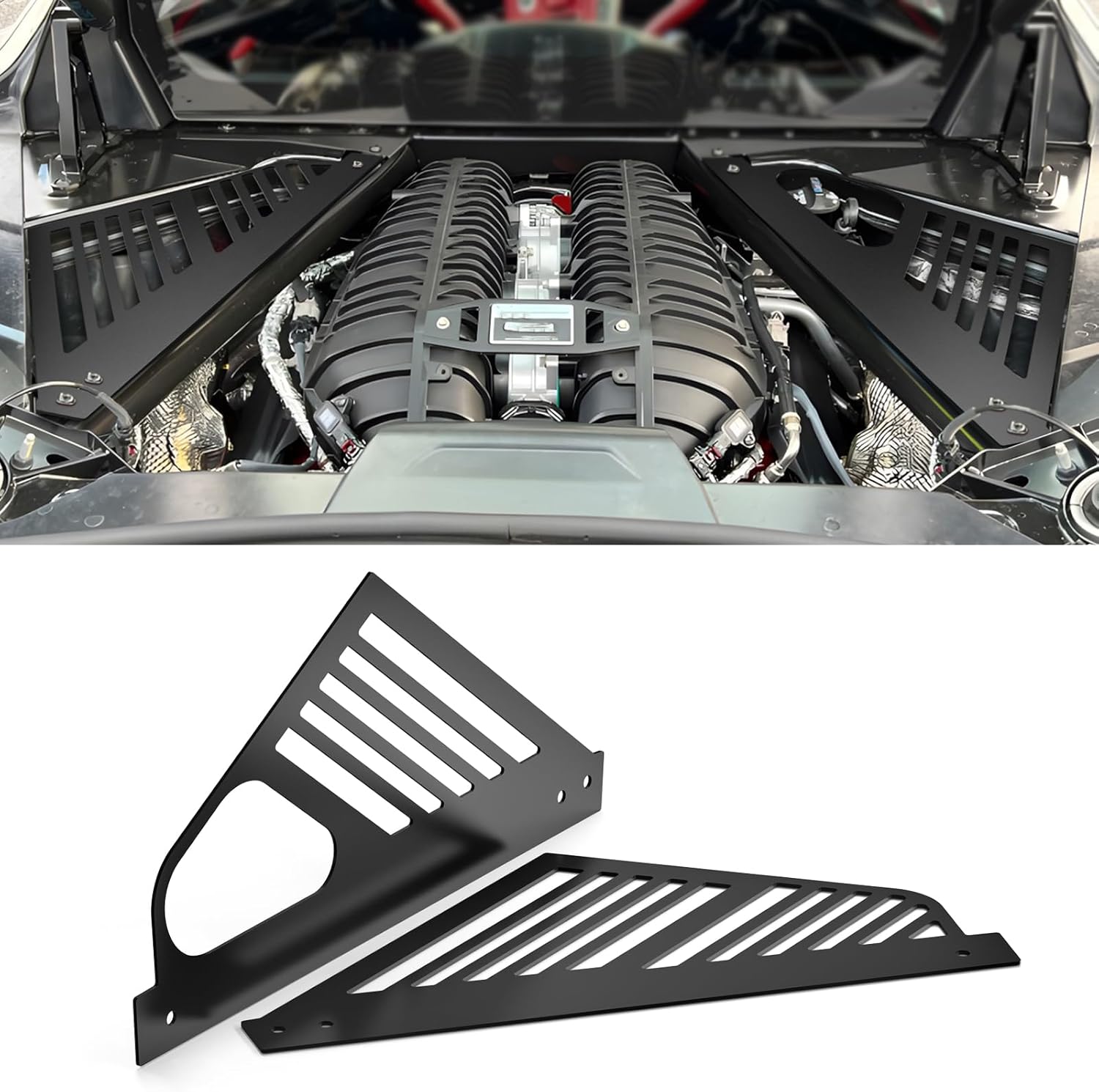 Amazon.com: Bevinsee Engine Bay Panel Cover Compatible with Chevrolet ...