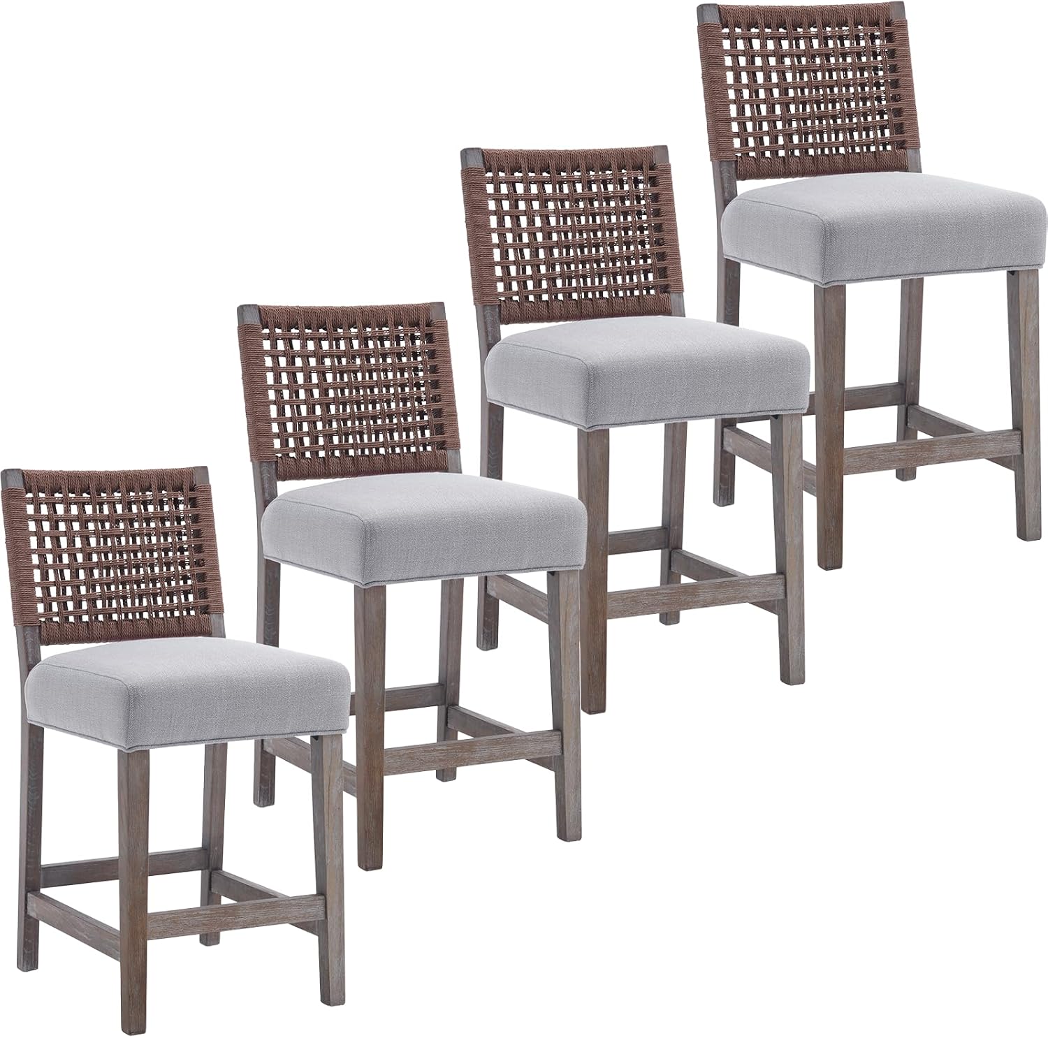 Amazon.com: Janoray 27-in Counter Height Stools Mid-Century Modern ...