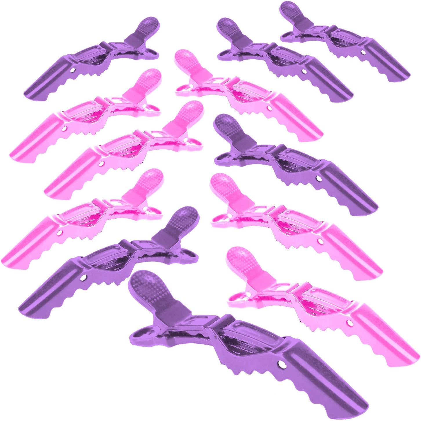 Amazon.com : GLAMFIELDS 12 pcs Alligator Hair Clips for Styling ...