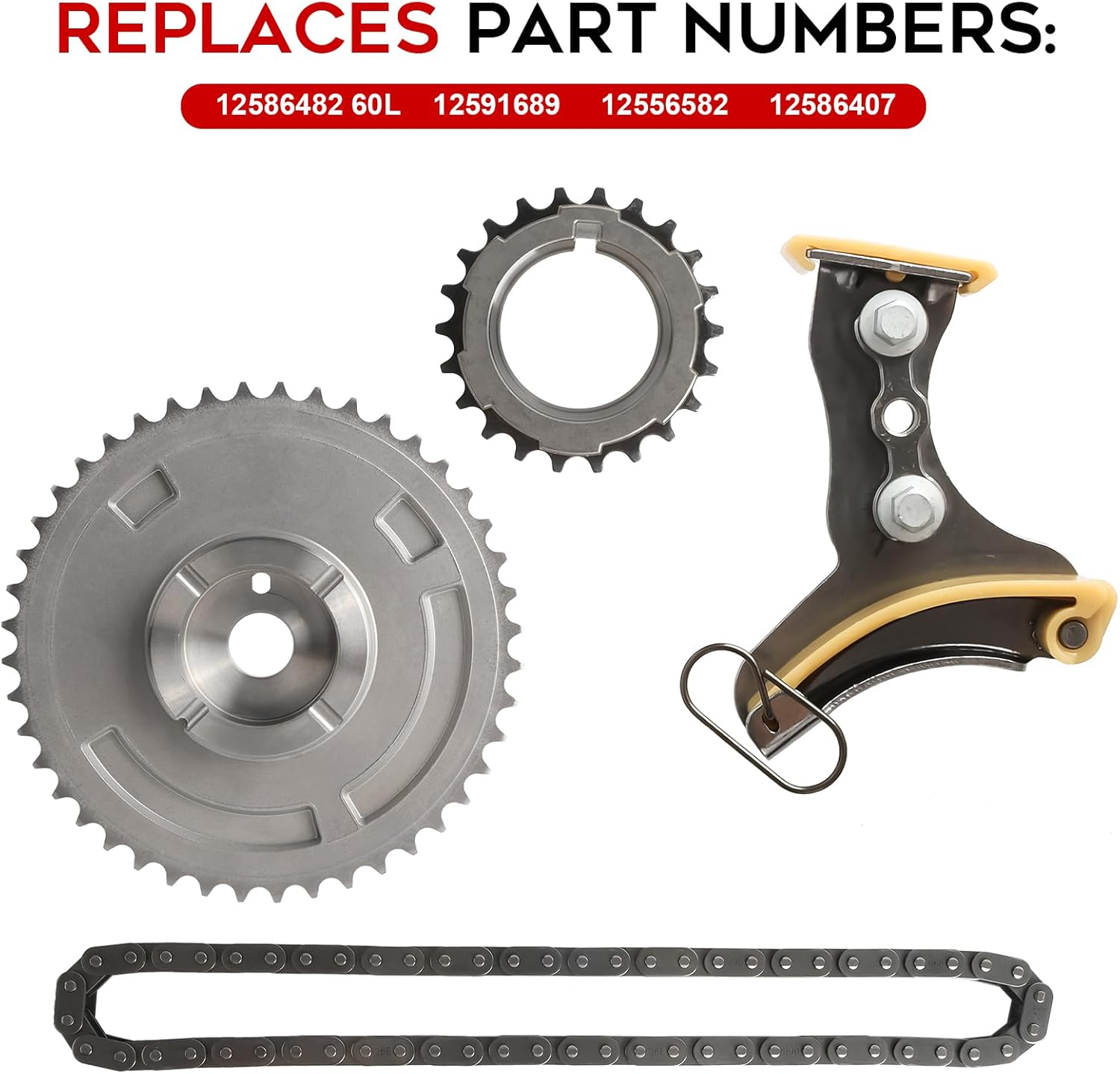 PUENGSI Kit de cadena de distribución número de pieza 12591689 12586407 compatible con Chevrolet ...