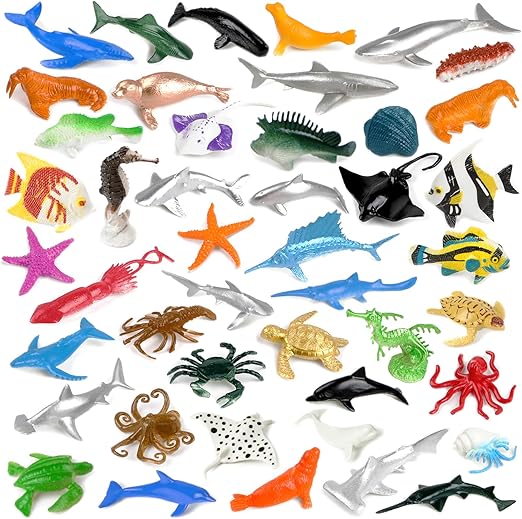 Amazon.com: FXMHEHBB 46 Pack Mini Ocean Sea Animals Toys, Assorted ...