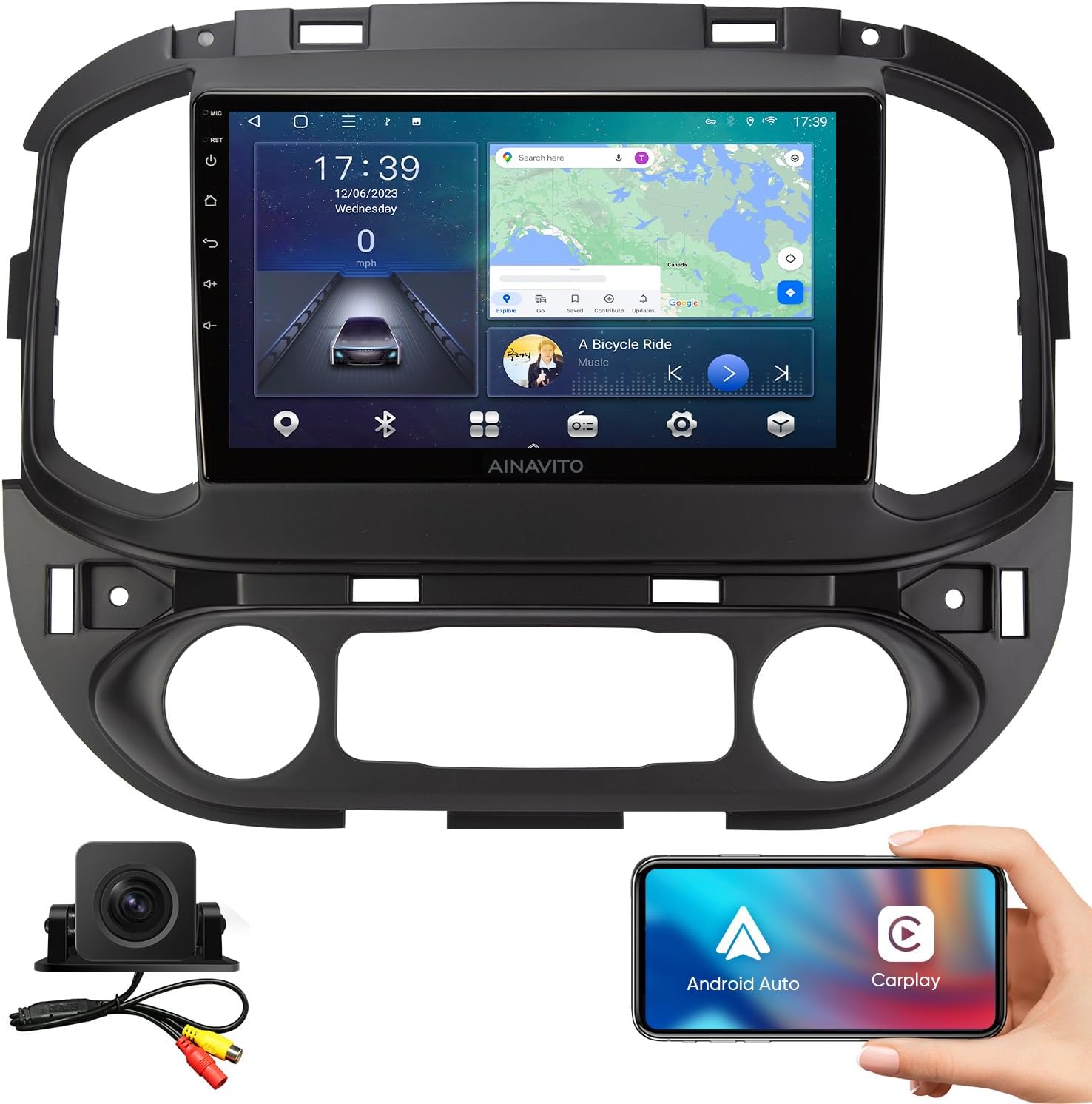 Amazon.com: 9 Inch 8 Core 5G WiFi Android 12 Airplay 48EQ Car Stereo ...
