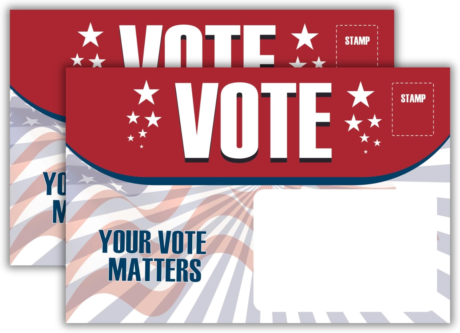 Amazon.com : Mie Creations 100 Bulk Vote Postcards, 4x6 inch Your Vote ...