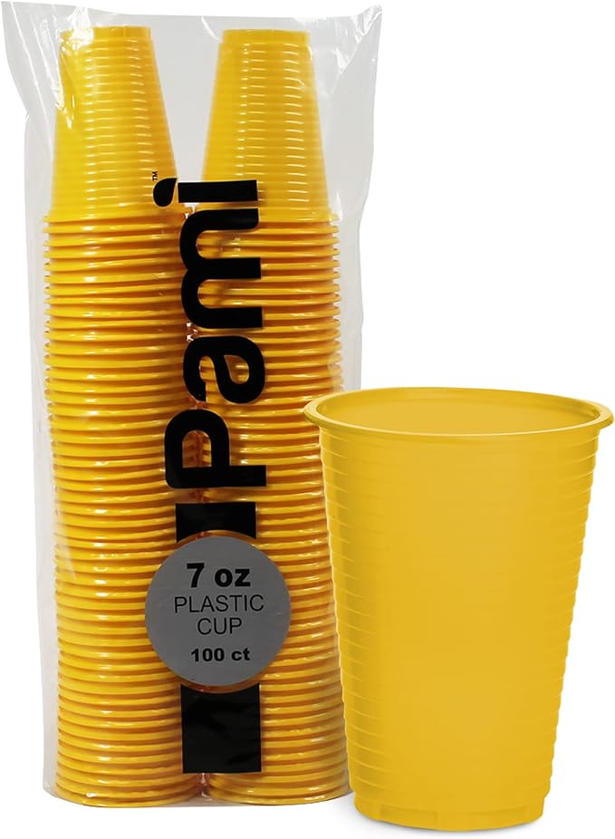 Amazon.com: PAMI Colorful 7oz Plastic Party Cups [Pack of 100 ...