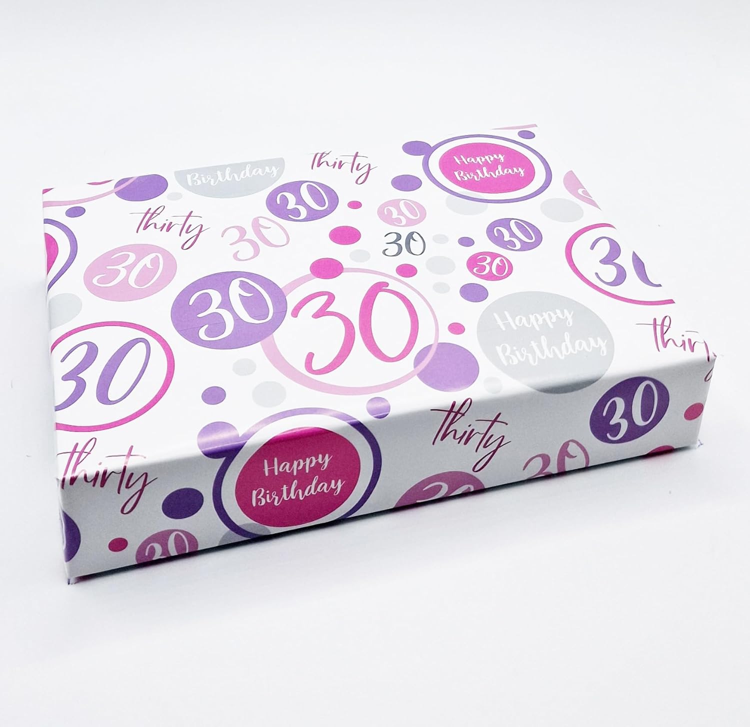 2 Sheets 30th Birthday Wrapping Paper Age 30 Birthday Gift Wrap Female ...