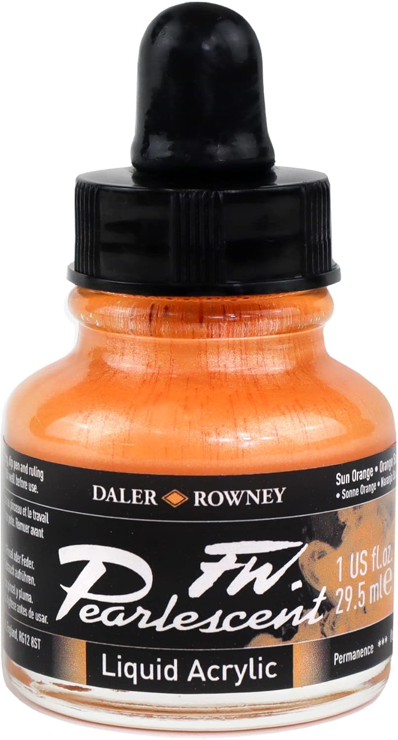 Fw Pearlescent Acrylic Ink 1 Oz Sun Orange : Amazon.ca: Home