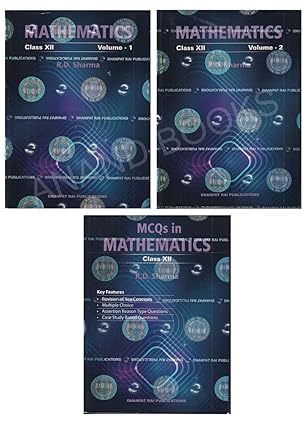 RD Sharma Class 12 Maths CBSE Examinations Set of 3 Books