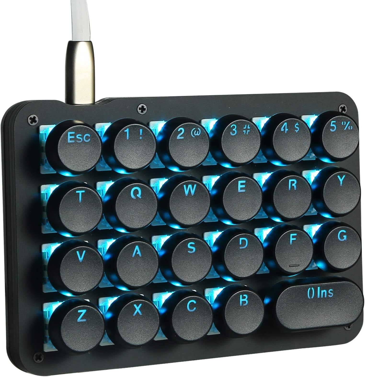 Amazon.com: Koolertron One Handed Macro Mechanical Keyboard,Blue LED ...