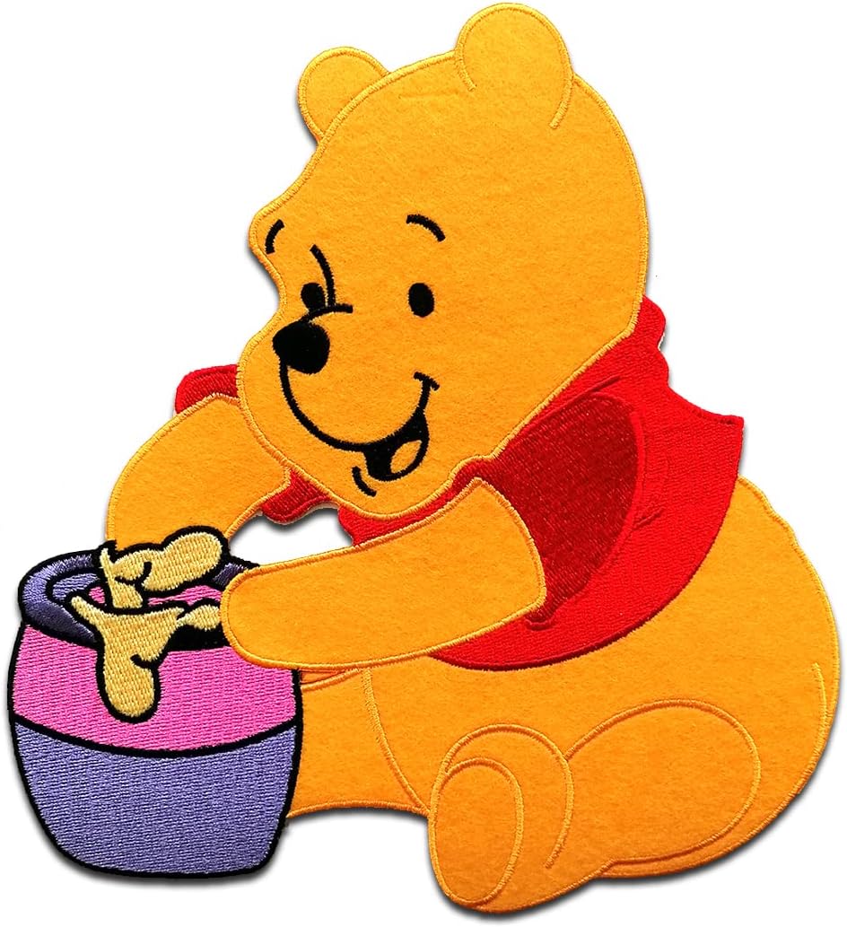 Amazon.com: Disney © Winnie The Pooh XL Honey Iron-On Patch Appliques ...